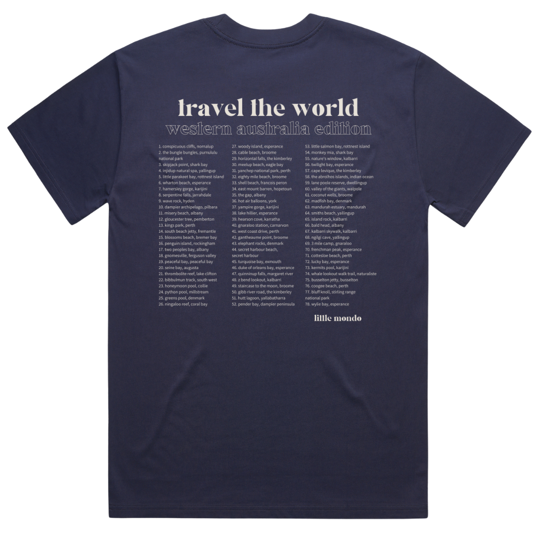 Midnight Blue 'Where are we going?' Heavy Weight Shirt – LITTLE MONDO
