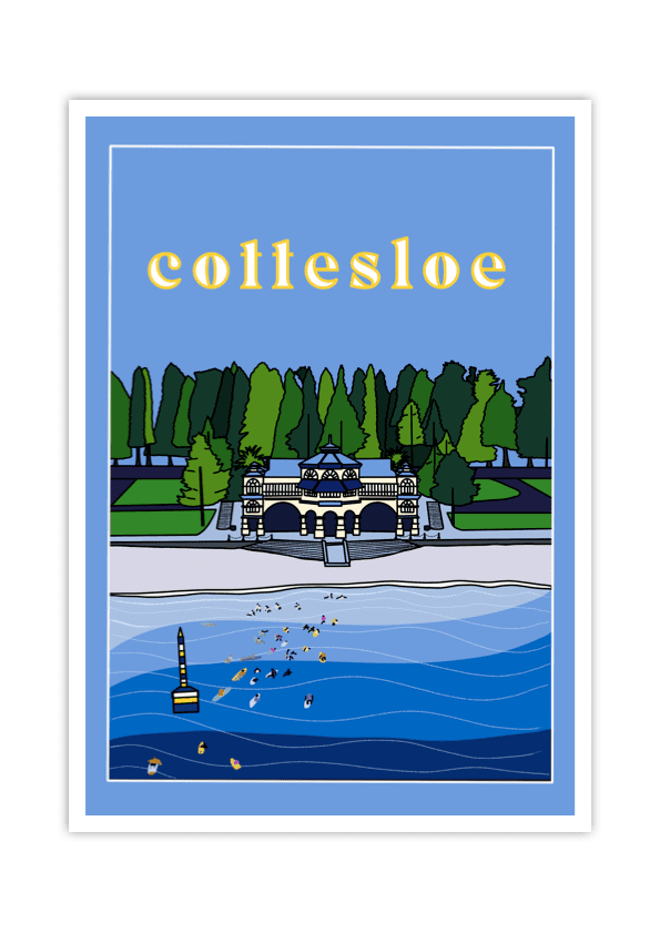 Cottesloe Travel Poster – LITTLE MONDO